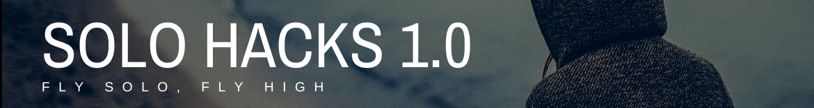 Solo Hacks 1.0: Solo Hacks is a hackathon for every individual software developer to solve ...
