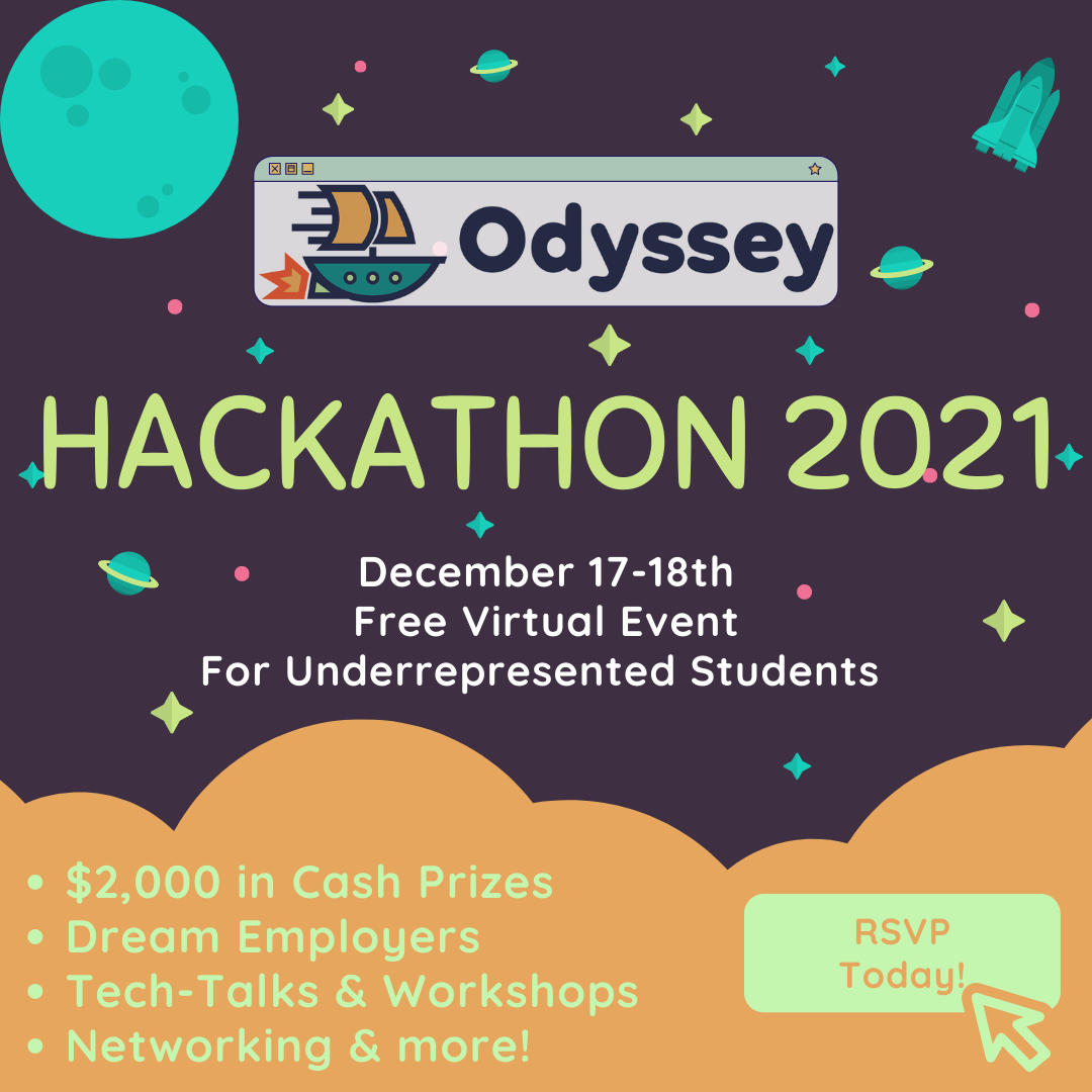 Odyssey Hackathon 2021 - For underrepresented students: Odyssey Hackathon for Underrepresented ...