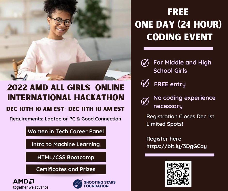 2022 AMD All Girl Online international Hackathon: Exciting Hackathon Opportunity for Middle and ...