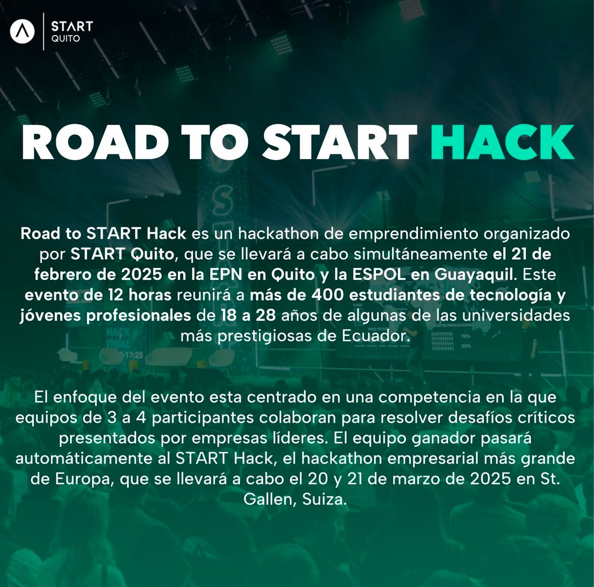 ROAD TO START HACK: Hackaton de emprendimiento e innovación Quito y Guayaquil - Devpost