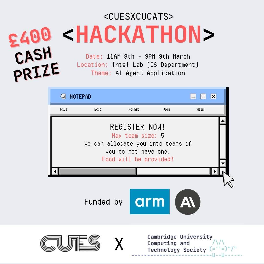 CUES x CUCaTS AI Hackathon 2025: AI Agent Applications - Devpost