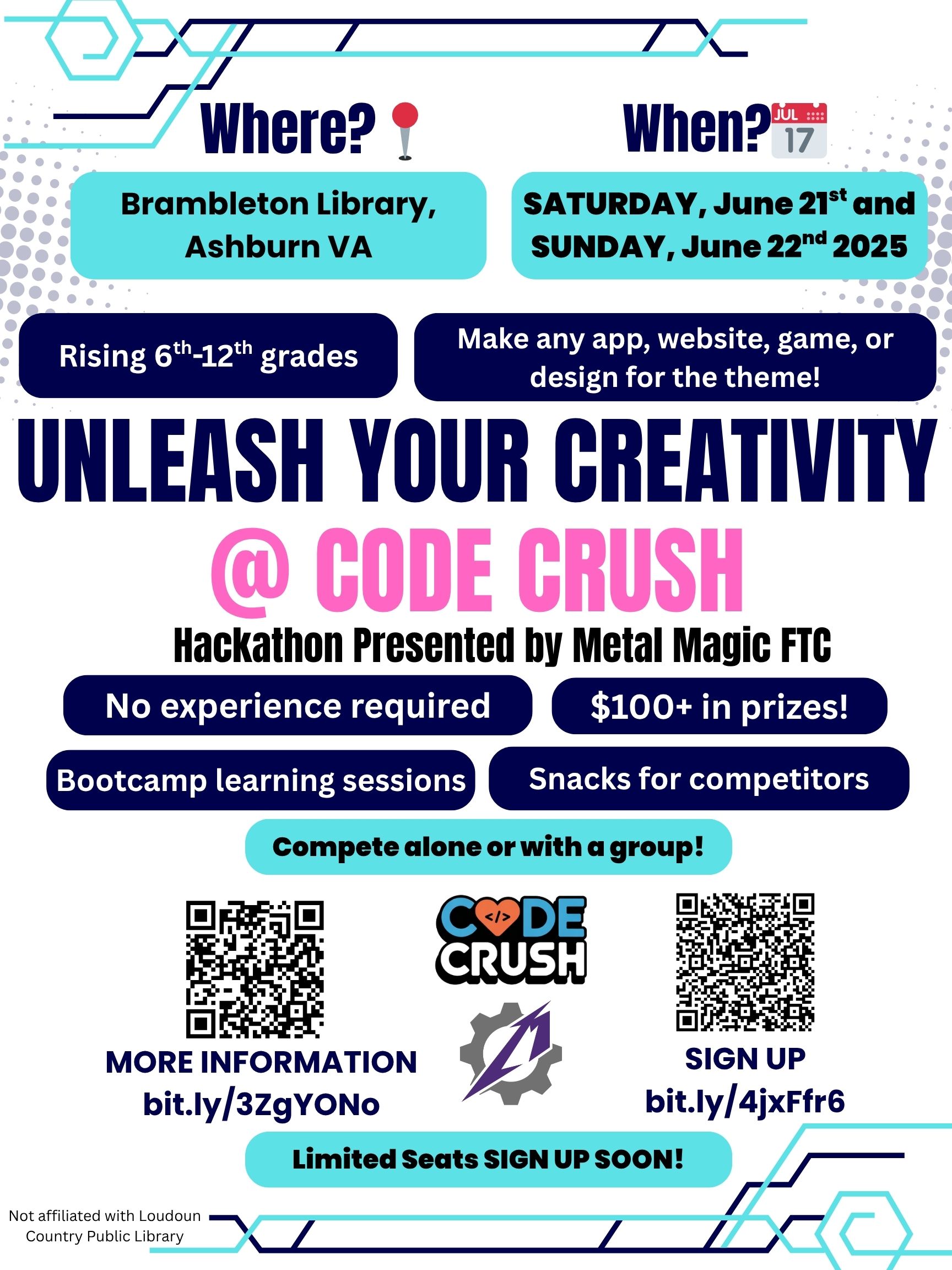 Code Crush: Two day Hackathon hosted by Metal Magic FTC Team (#23362) - Devpost