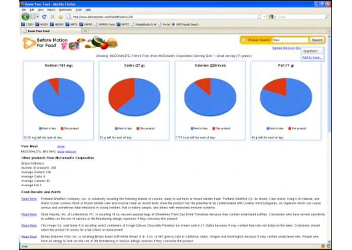 Know Your Food Devpost