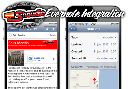 Remember audiomoments on Shoudio with Evernote. | Devpost