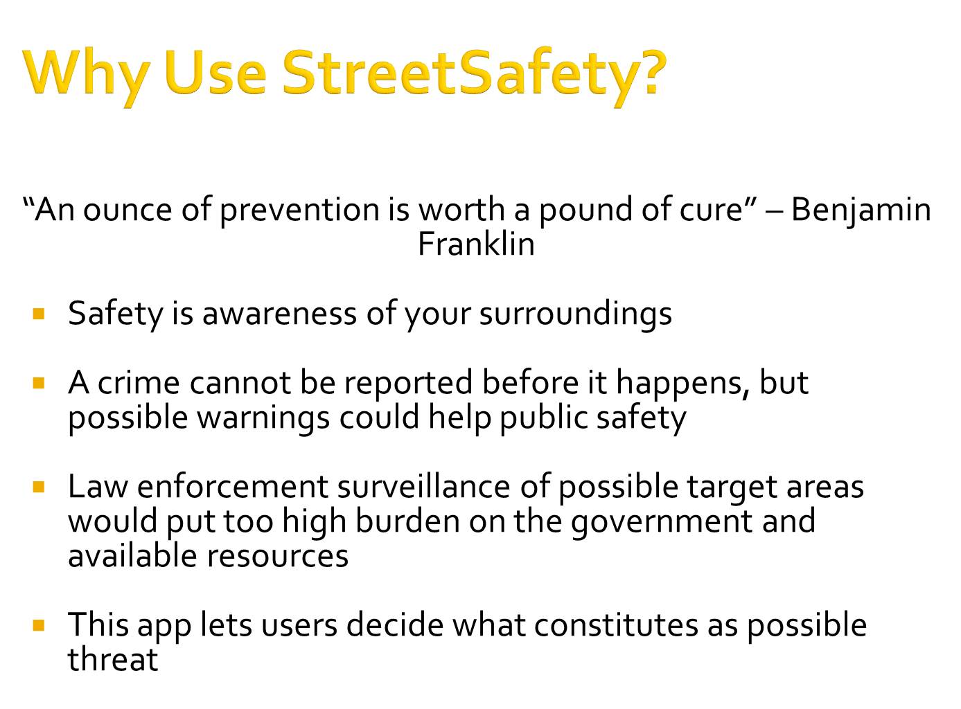 Street Safety | Devpost