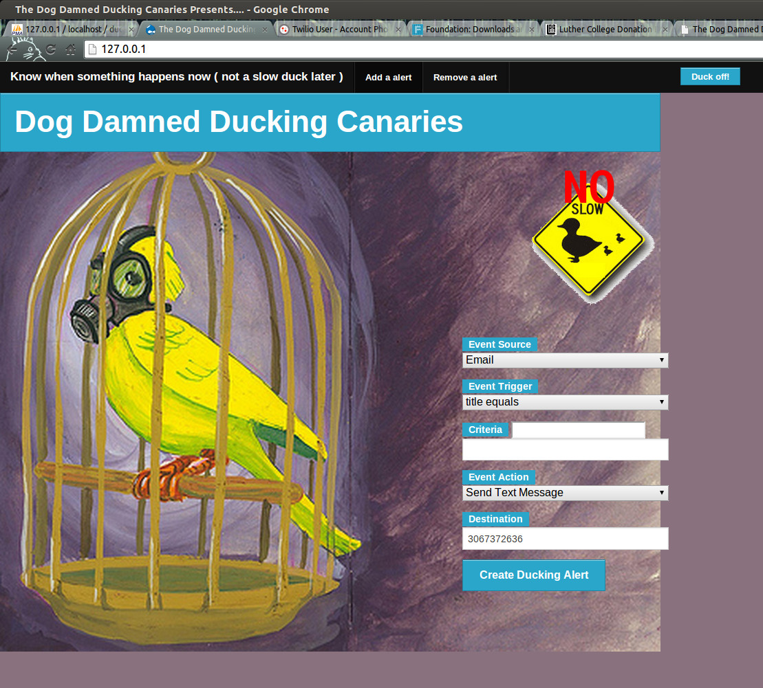 ducking canaries | Devpost