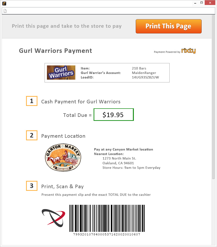 Rixty Cash Payments for Online Games | Devpost