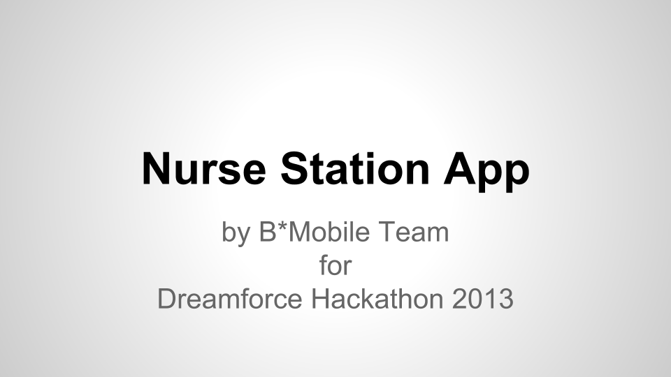 B*Mobile Nurse Station App | Devpost