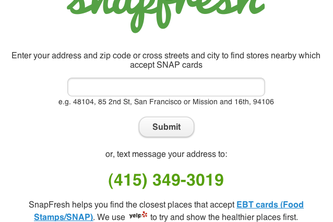 SnapFresh : Mobile & SMS based SNAP Retailer finder | Devpost