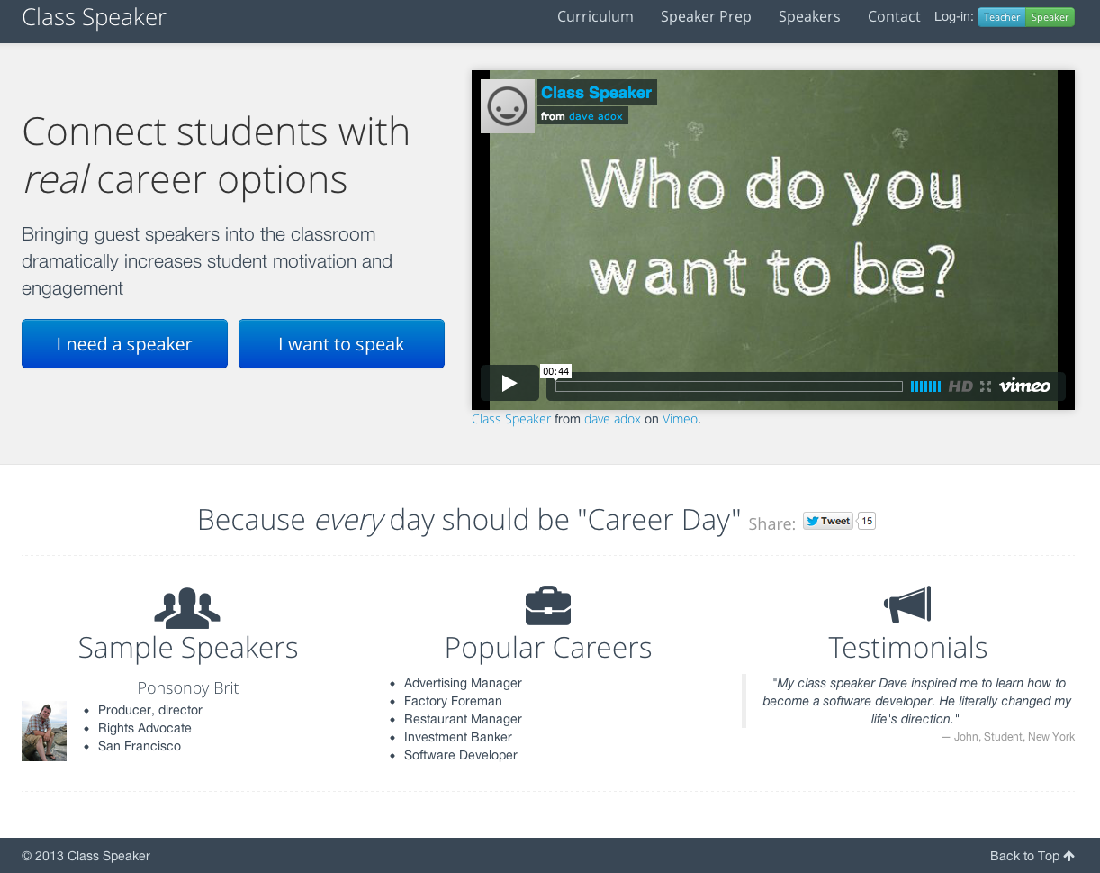 Class Speaker | Devpost