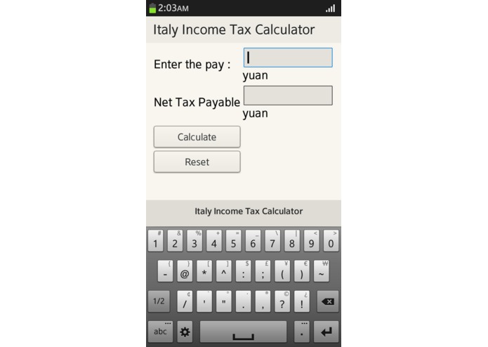 Italy Income Tax Calculator | Devpost