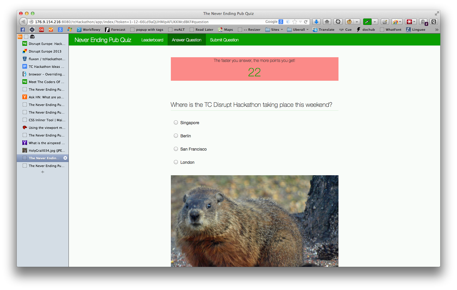 Never Ending Pub Quiz | Devpost