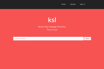 ksl : Kenyan Sign Language Dictionary | Devpost