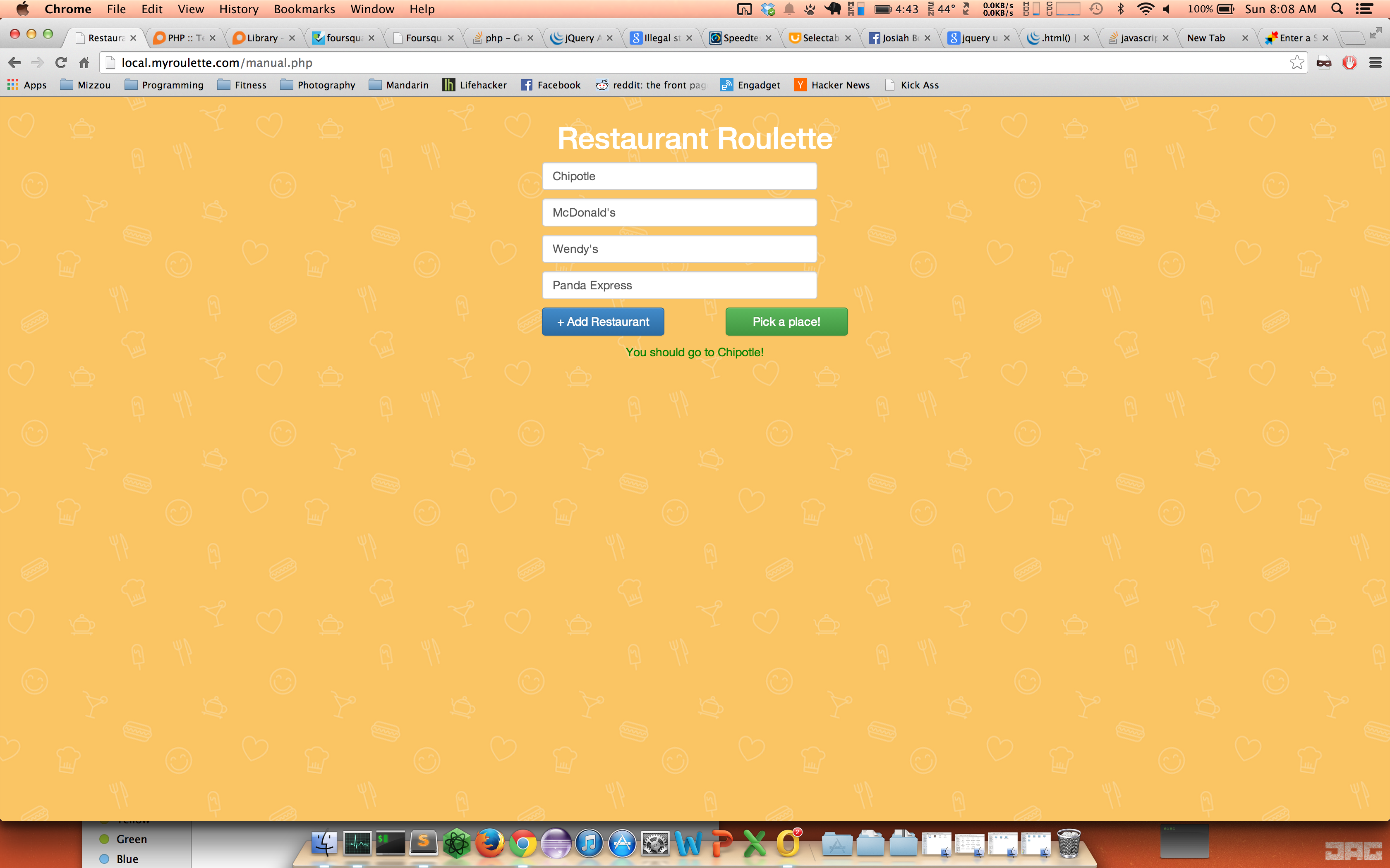 Restaurant Roulette | Devpost