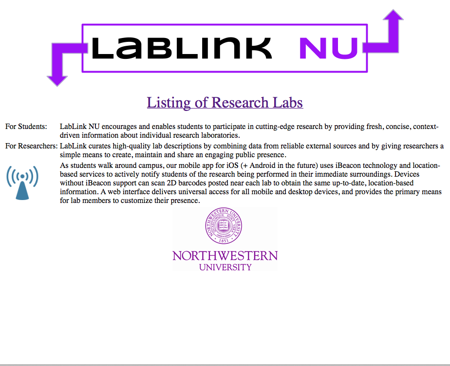LabLink NU | Devpost