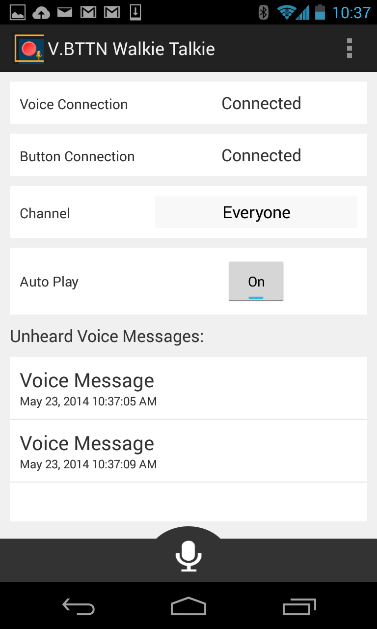 V.BTTN Walkie Talkie | Devpost