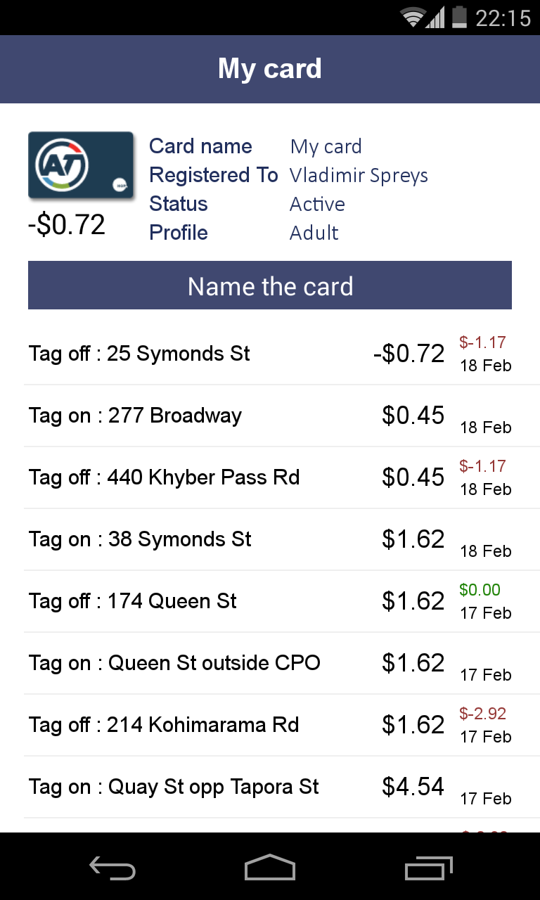 Transport Card Balance | Devpost