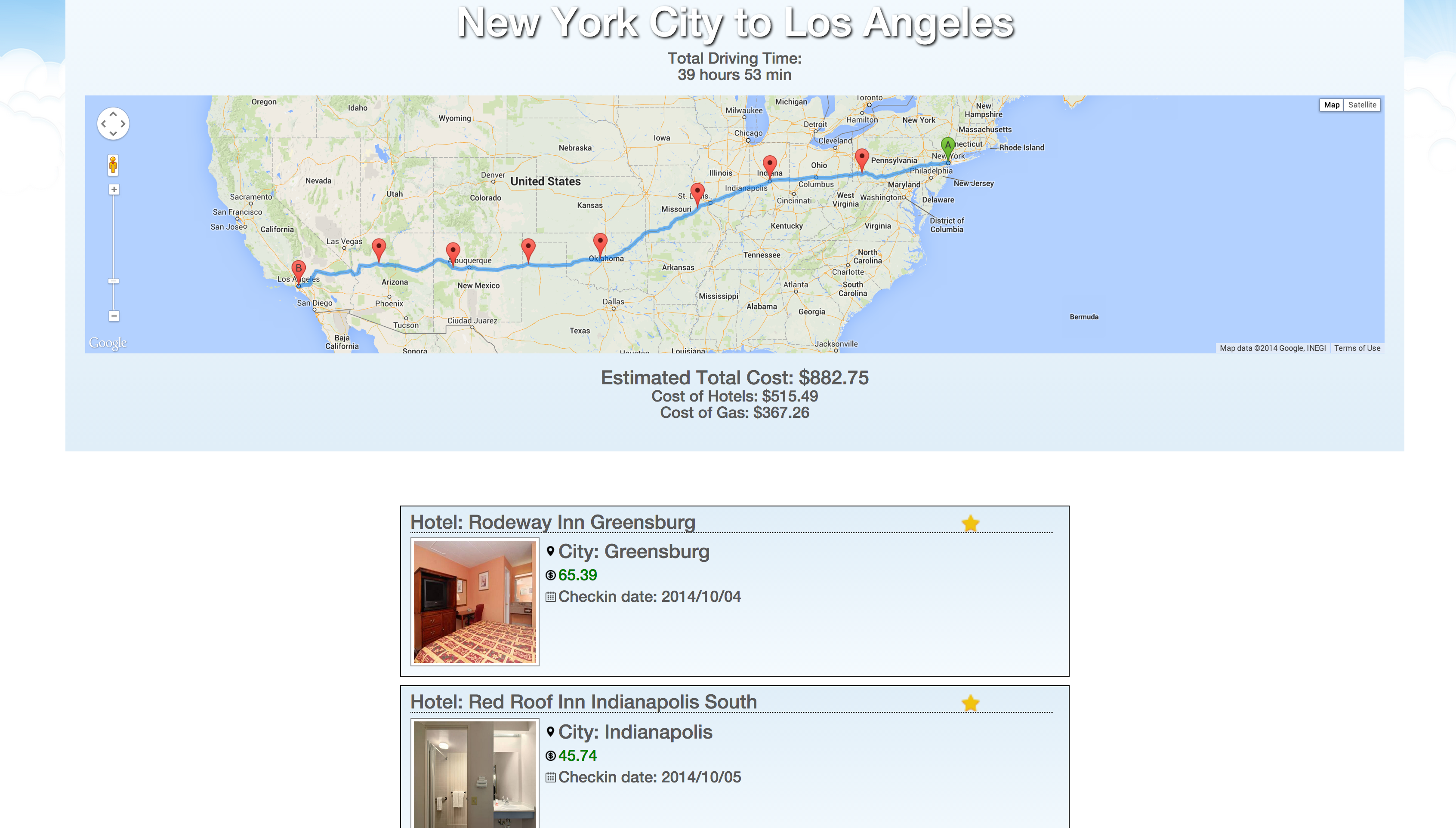 Road Trip Planner | Devpost