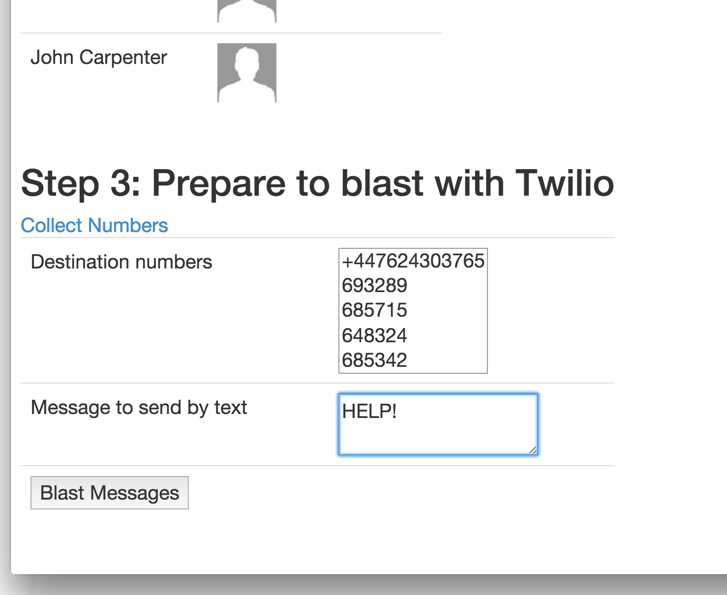 Yammer SMS Blaster | Devpost