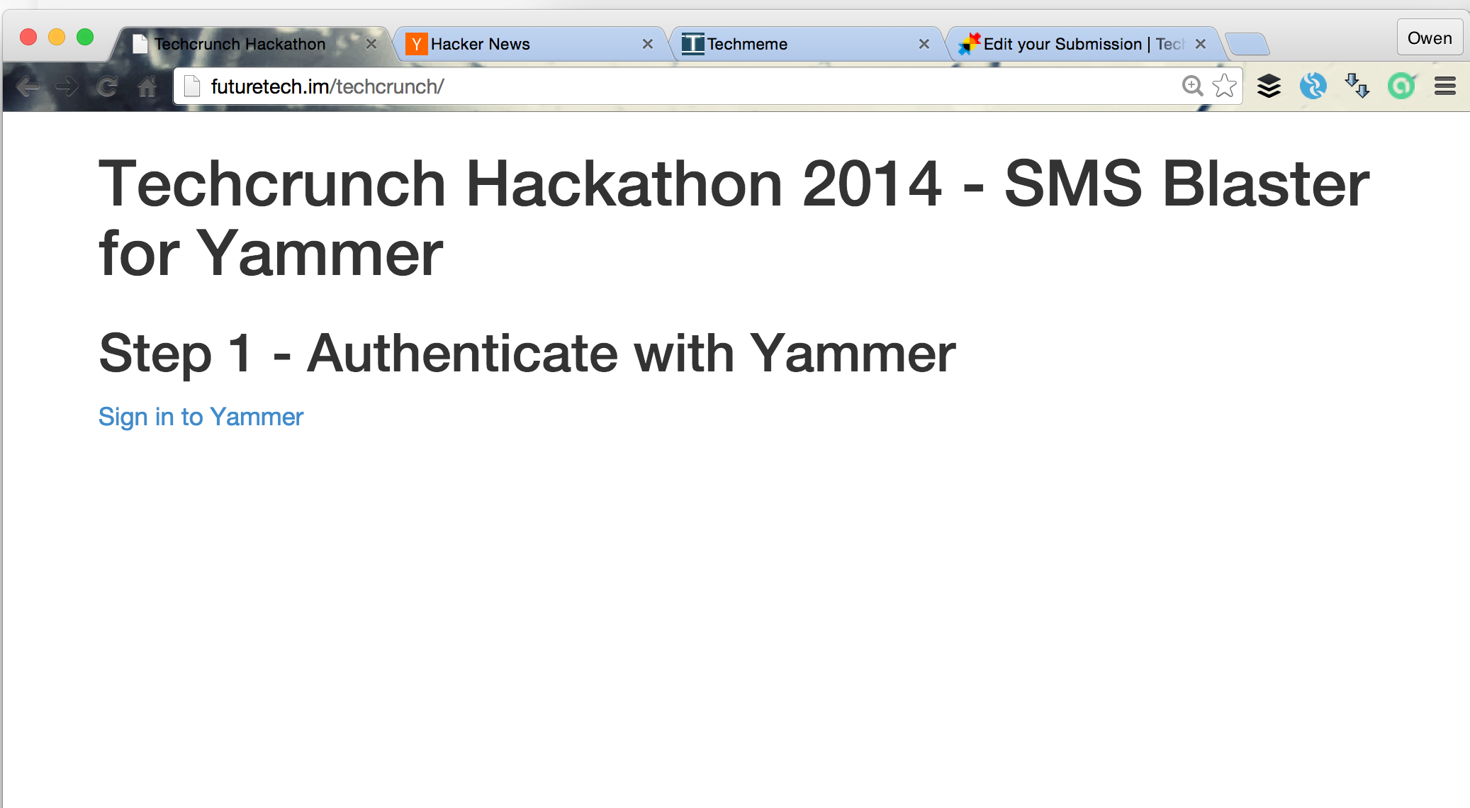 Yammer SMS Blaster | Devpost
