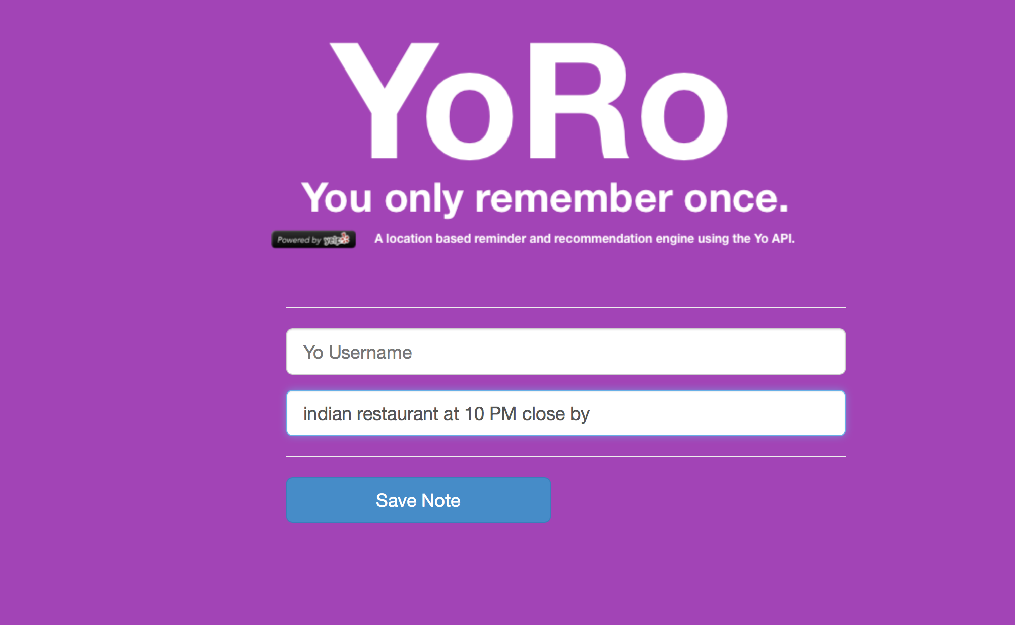 YoRo - You only remember once. | Devpost