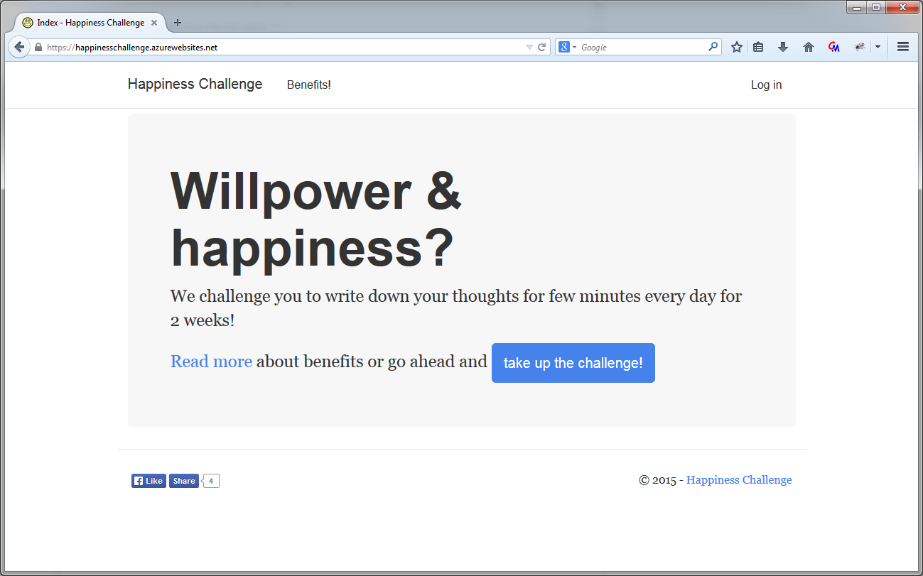 Happiness Challenge | Devpost