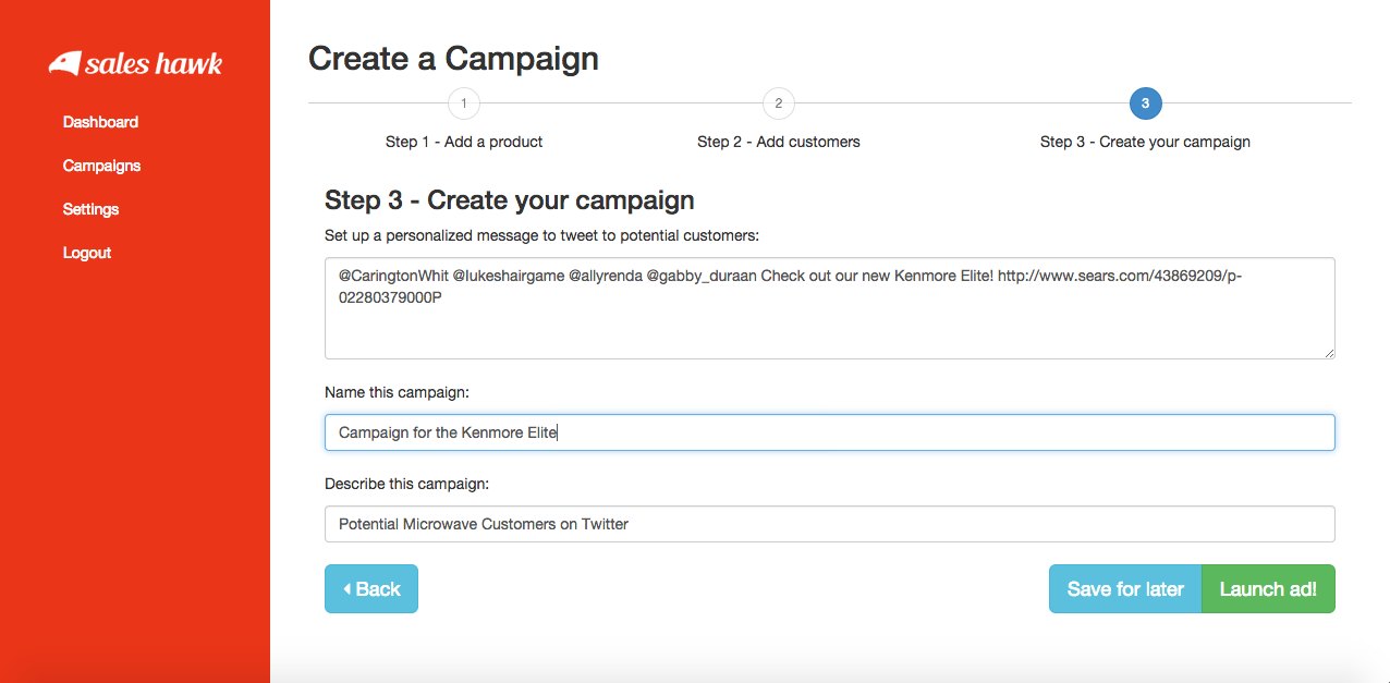 Sales Hawk | Devpost