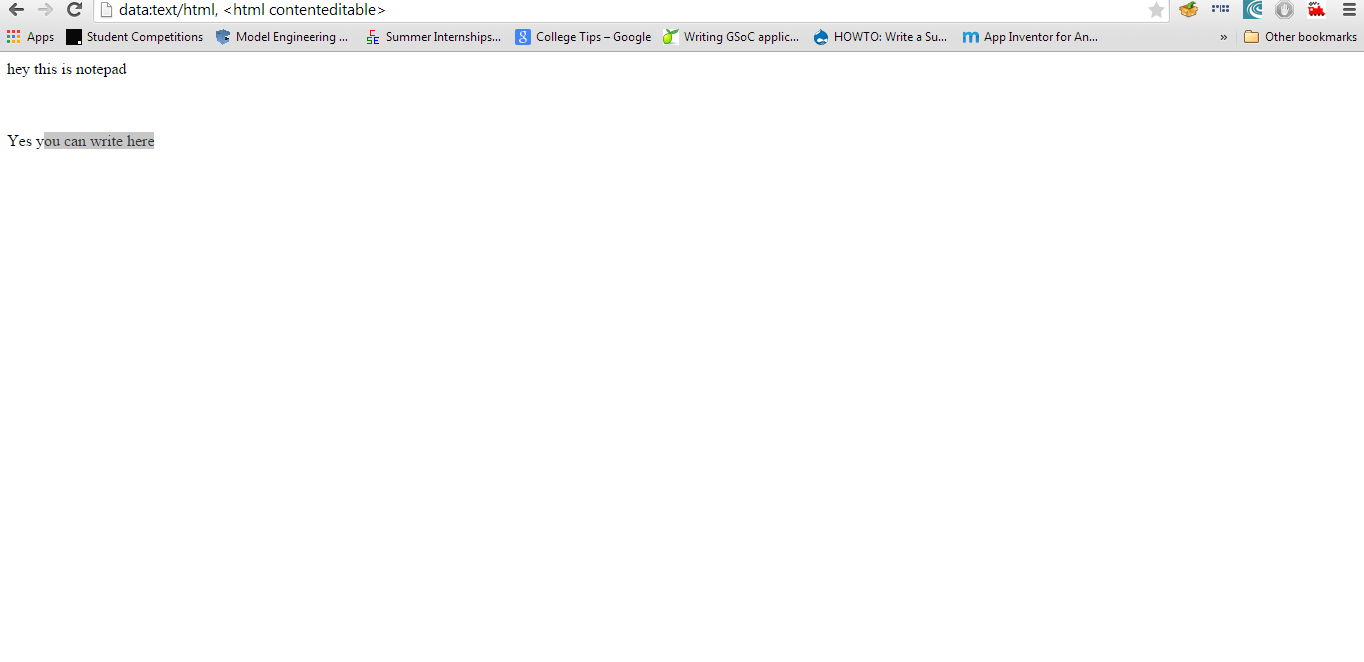 Browser Notepad Devpost 7110