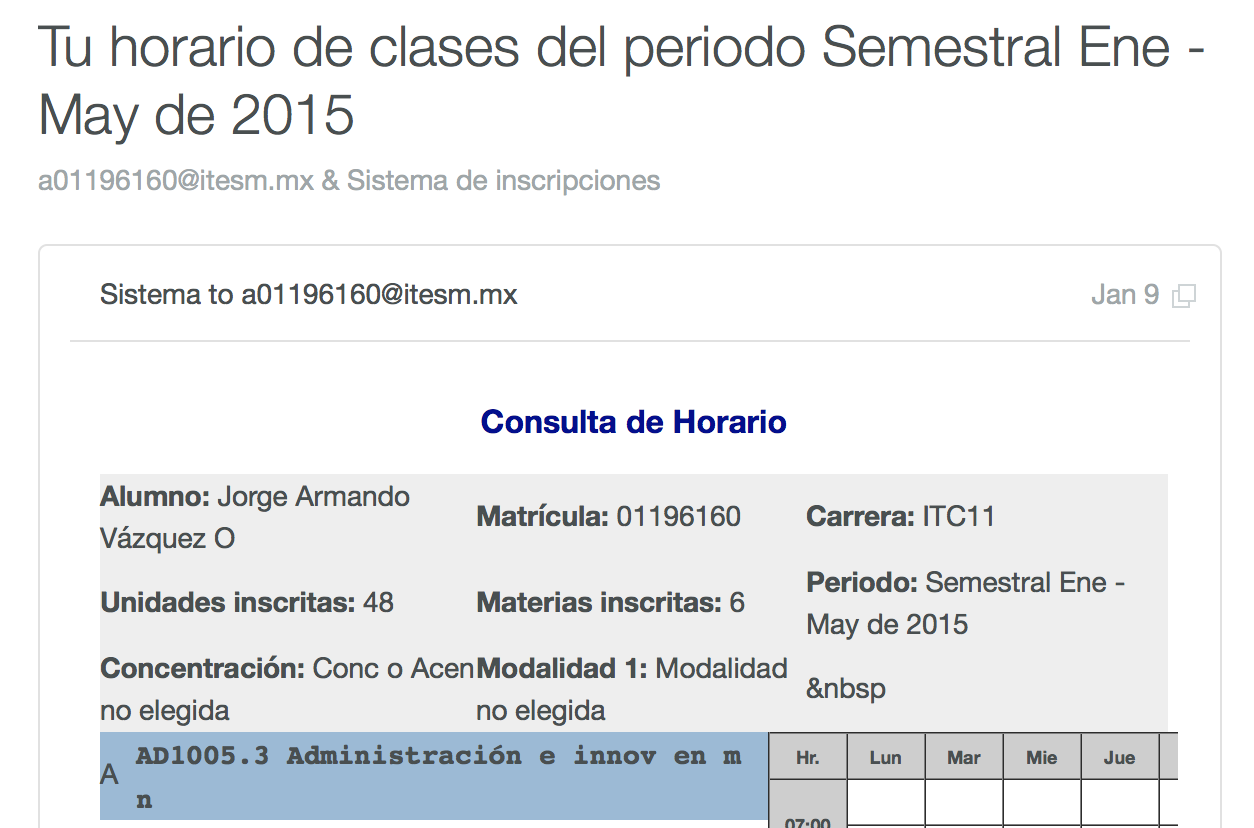 Horario Cool | Devpost