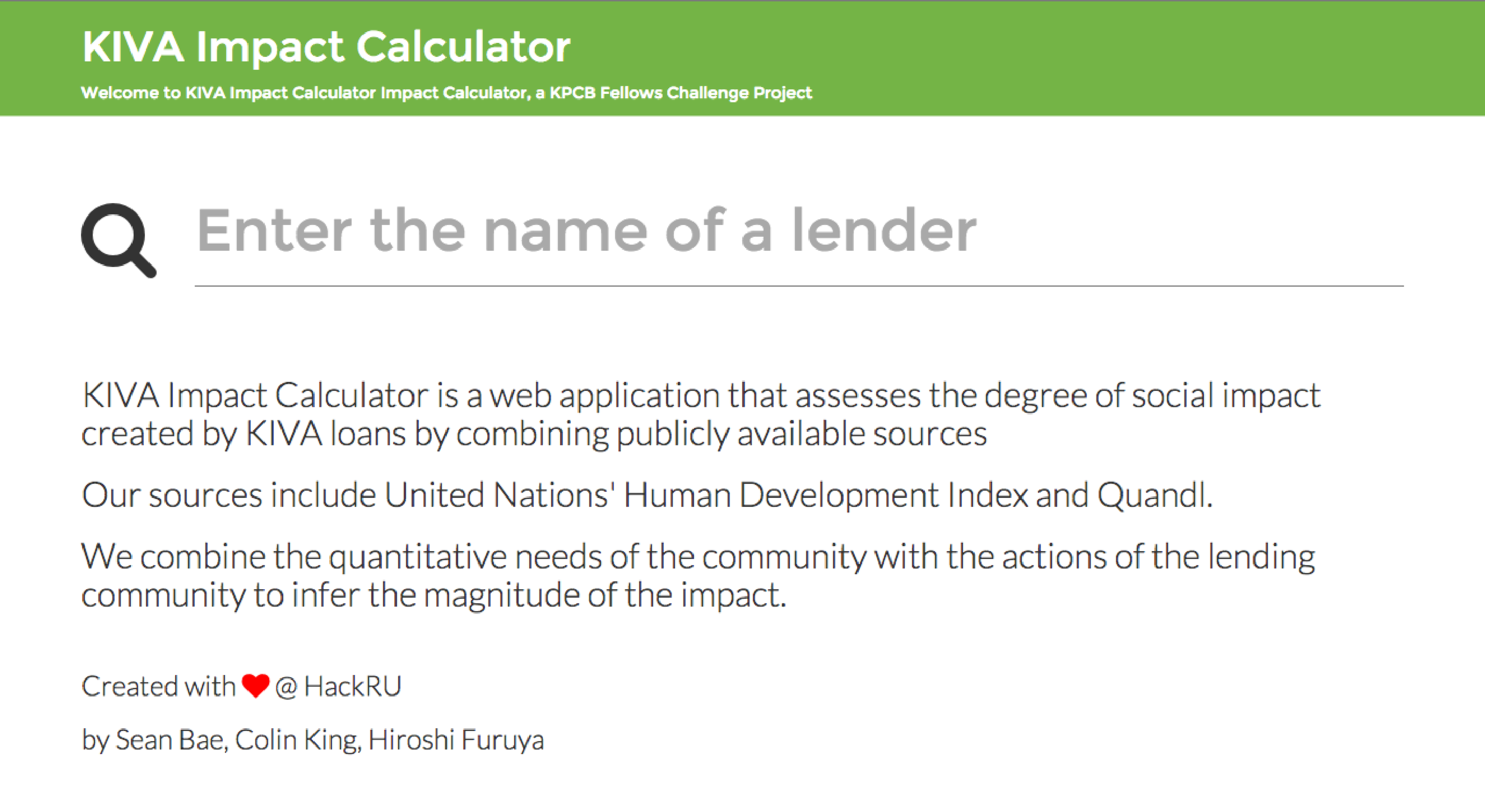 Kiva Loan Impact Calculator | Devpost