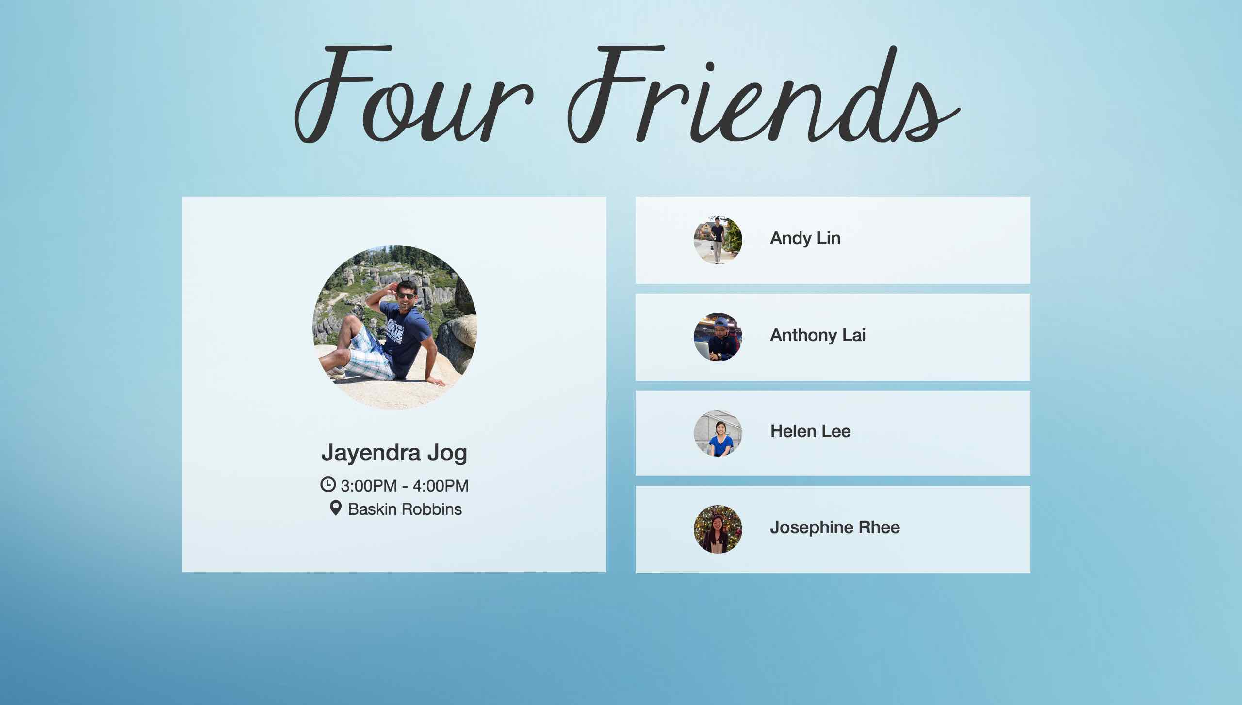 Four Friends | Devpost