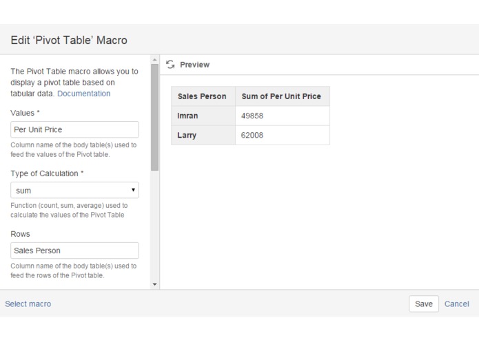 Pivot Table for Confluence | Devpost