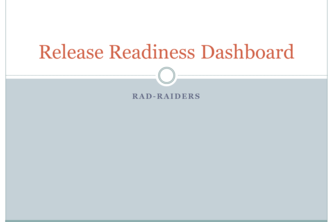 Release Readiness Web Service + Dashboard | Devpost