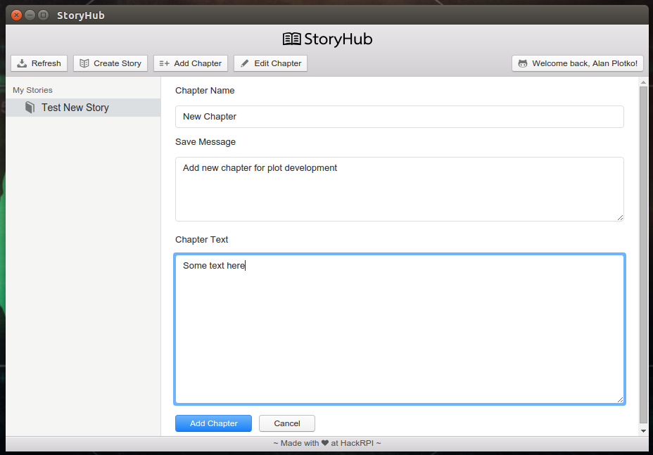 StoryHub | Devpost