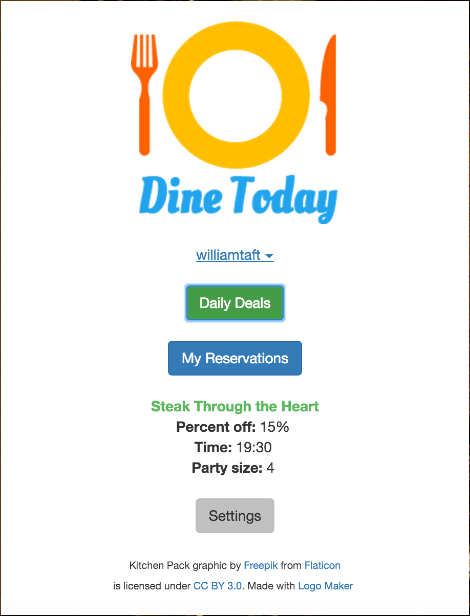 Dine Today | Devpost