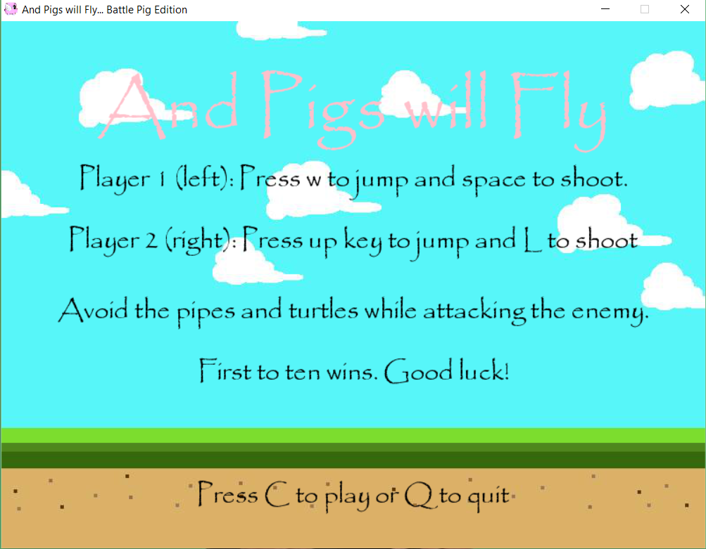 And Pigs will Fly... Battle Pig Edition | Devpost