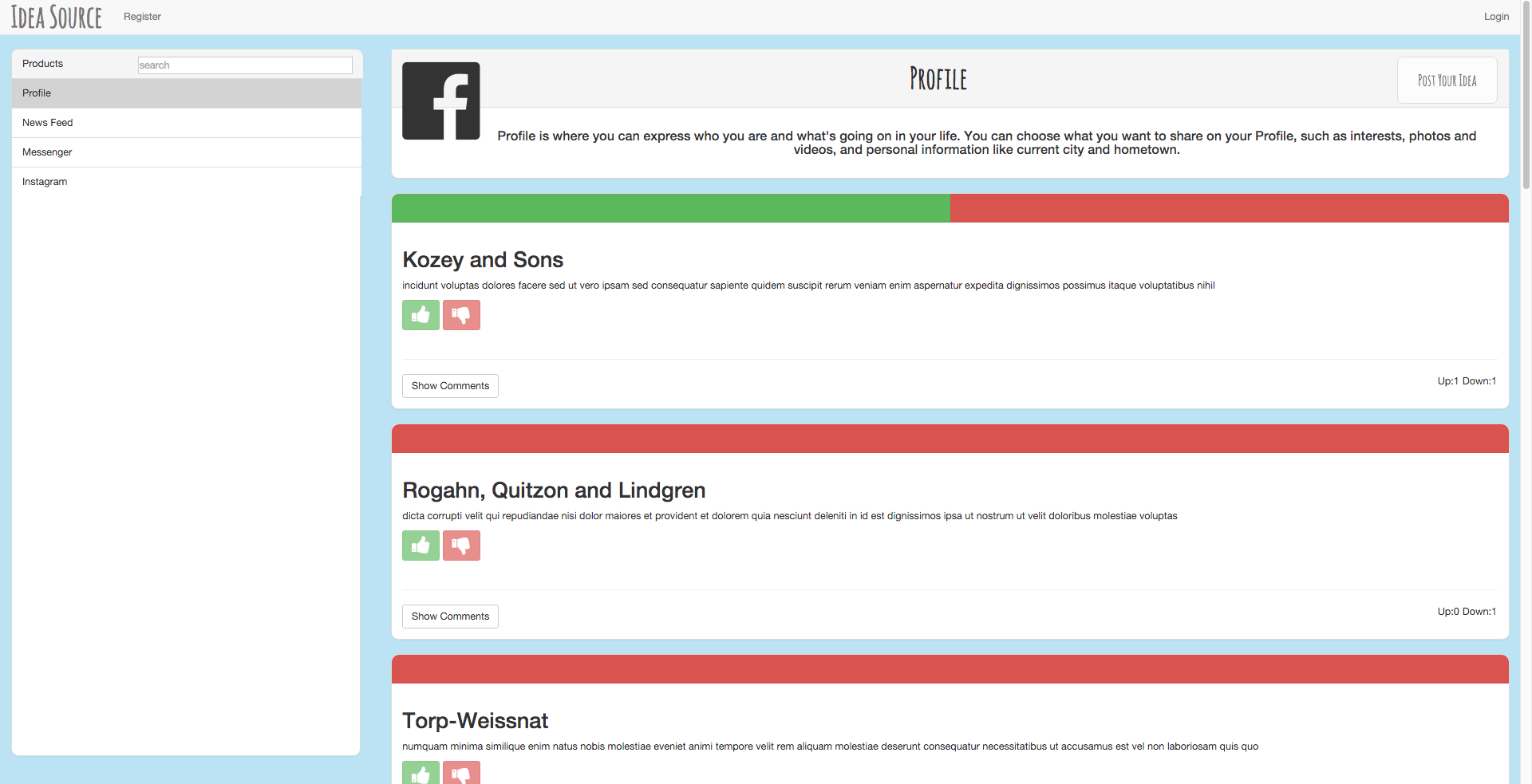 Idea Source | Devpost