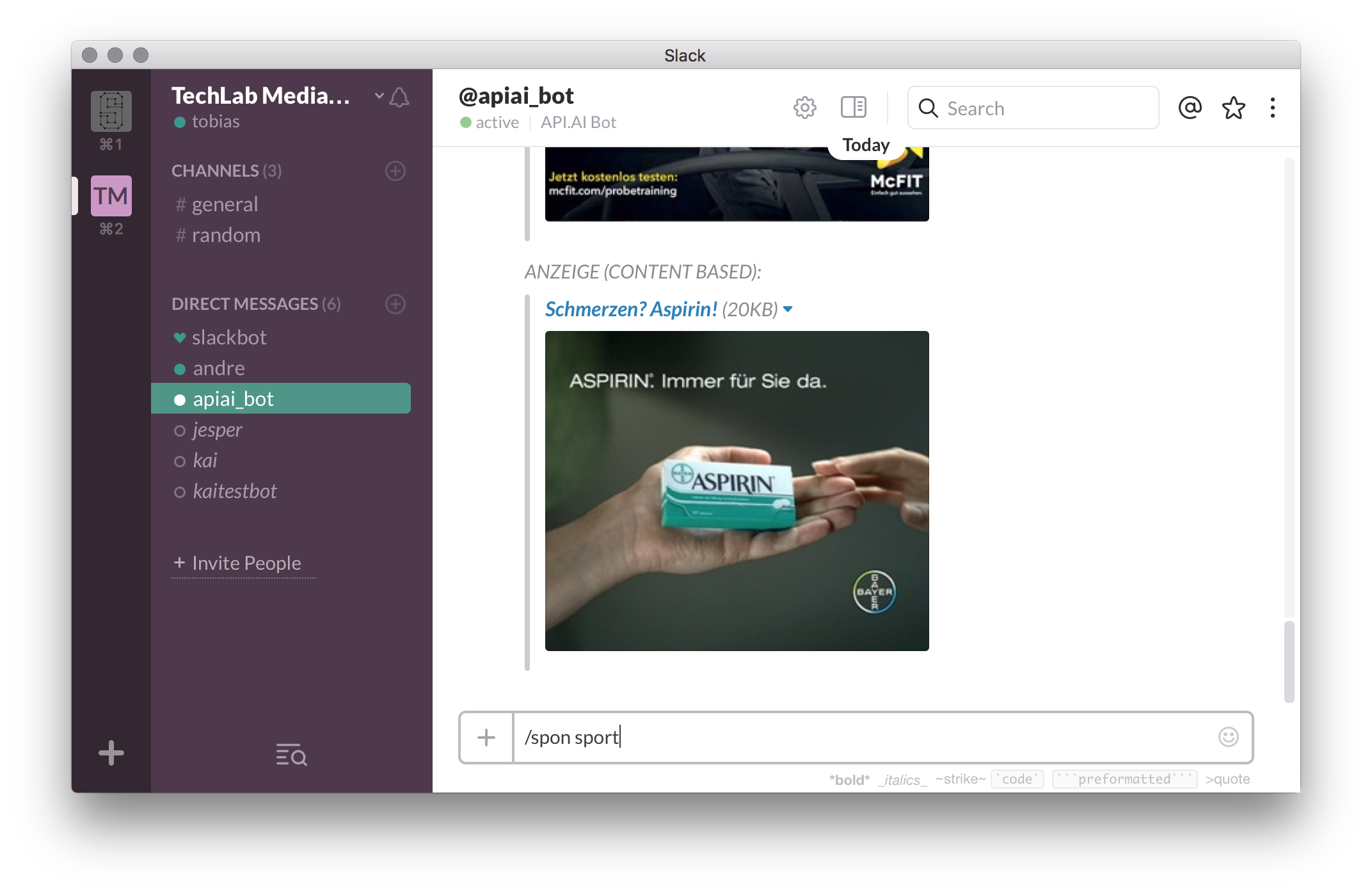 SPON Slack BOT | Devpost