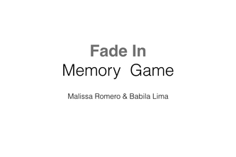 Fade In Memory Game | Devpost