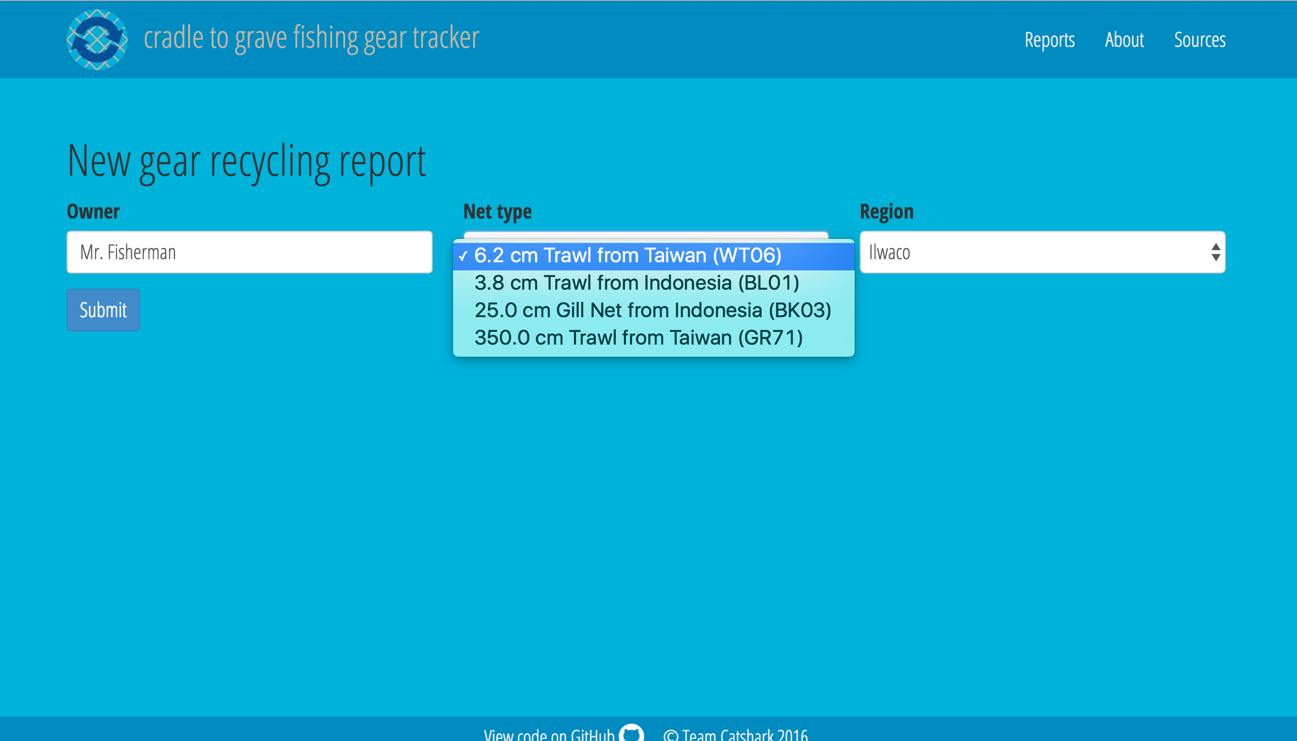 cradle to grave fishing gear tracker | Devpost