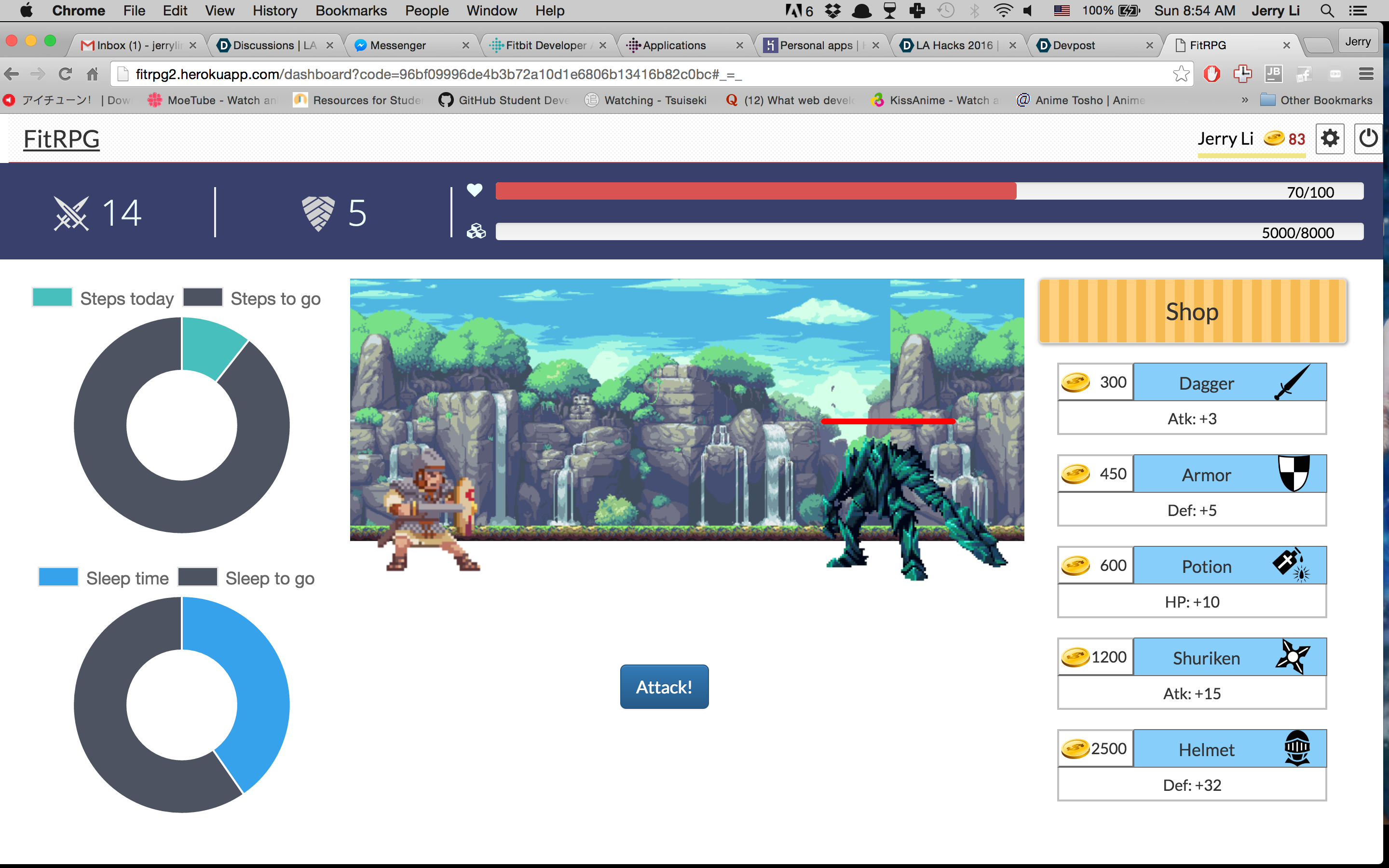 T253 FitRPG: Gamify your fitness experience! | Devpost