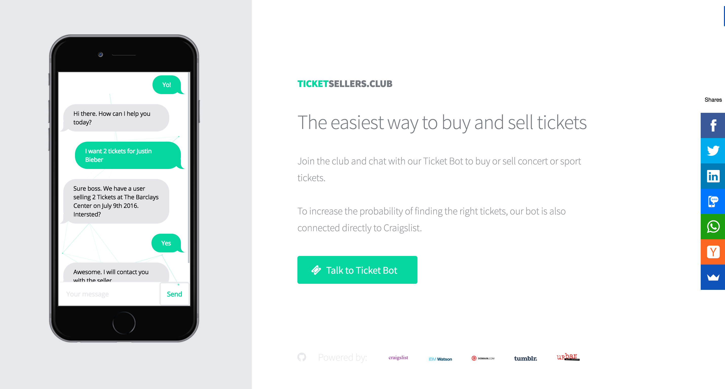 The Ticket Sellers Club | Devpost