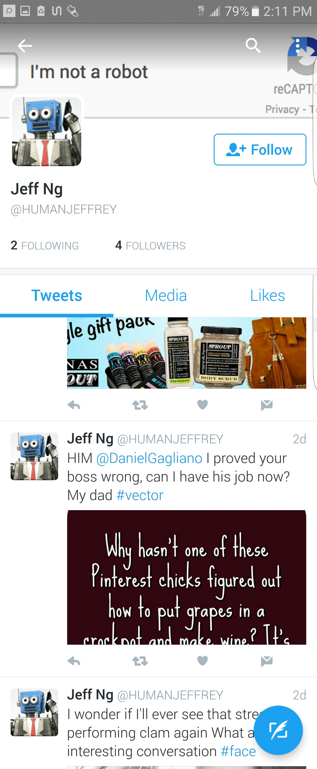 No You're a Bot | Devpost