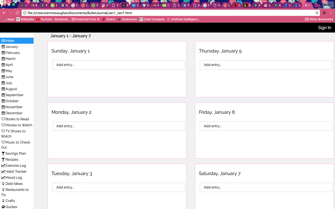 Bullet Journal | Devpost