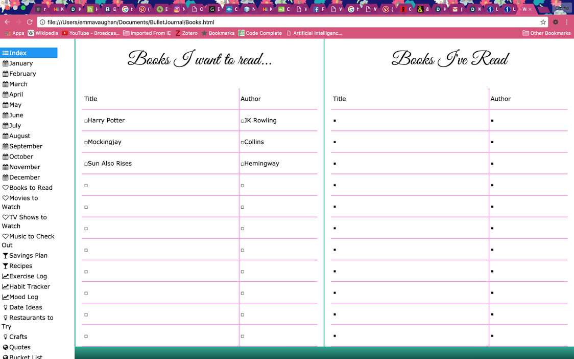 Bullet Journal | Devpost
