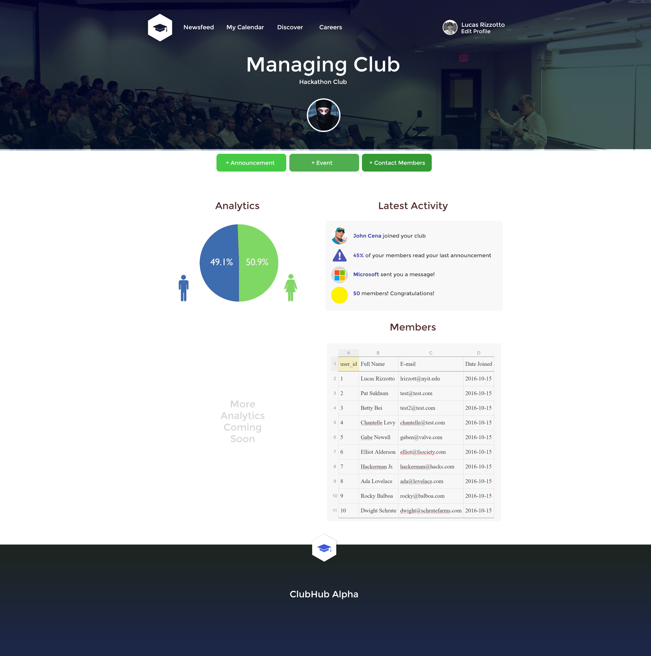 ClubHub | Devpost