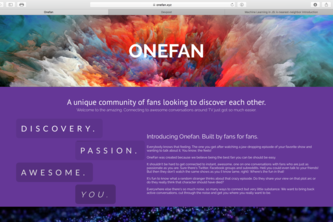 Onefan Beta Page | Devpost