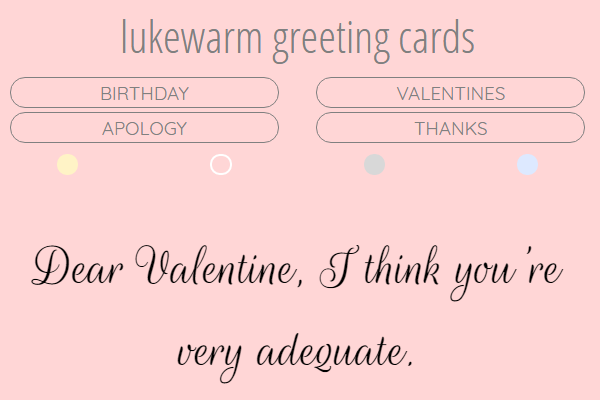 Lukewarm Greeting Cards | Devpost
