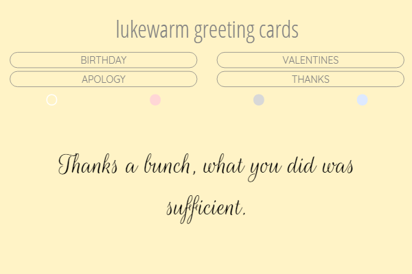 Lukewarm Greeting Cards | Devpost
