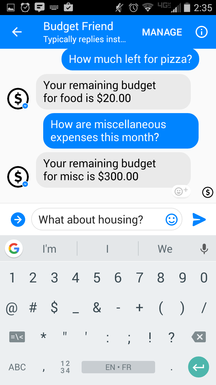 Budget Friend | Devpost